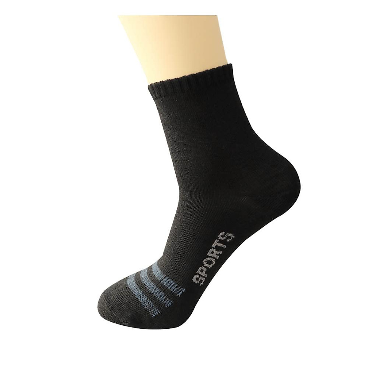 LOTUS Women Quarter Crew Cotton Heel Athletic Running Cushion Breathable Moisture Control Mesh Ventilating Comfort Fit Everyday Socks (3 Pairs)