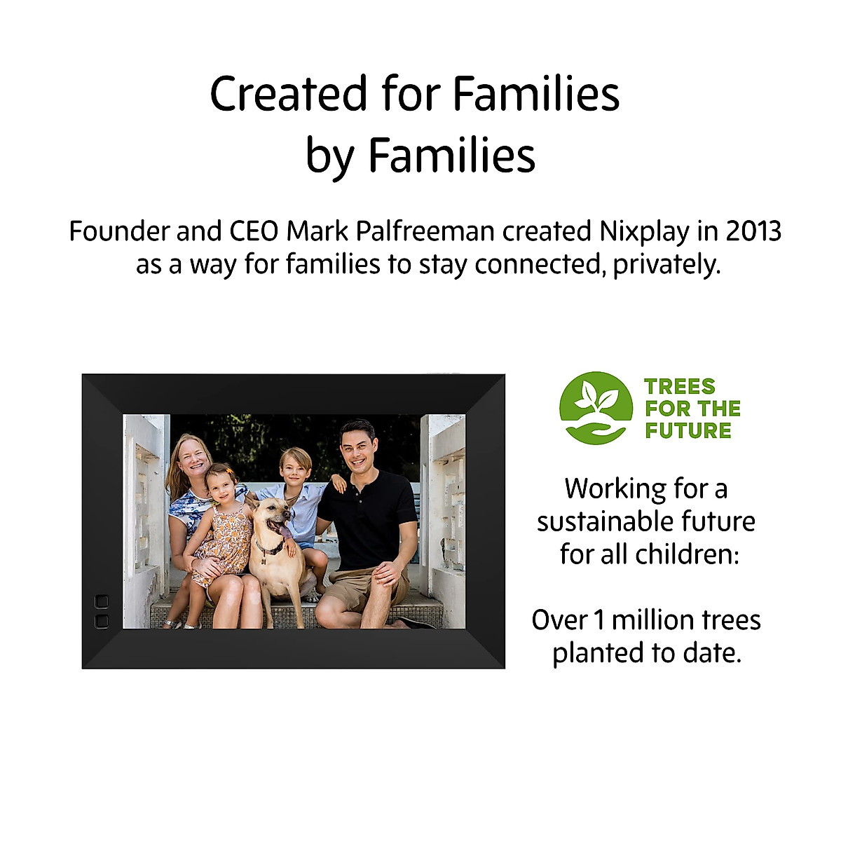 Nixplay 10.1 inch Smart Digital Photo Frame with WiFi (W10F) - Black - Share Photos and Videos Instantly via Email or App