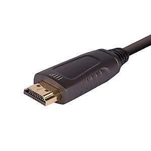 Monoprice 8K Ultra High Speed Fiber Optic Certified HDMI Cable - HDMI 2.1, 8K@60Hz, 4K@120Hz, 48Gbps, HDR, VRR, Active Optical Cable (AOC), 49ft, Black