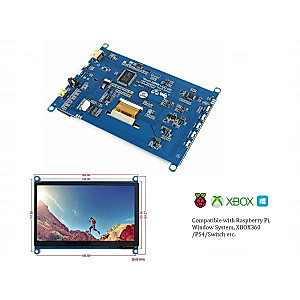 7inch HDMI LCD (H) 1024x600 IPS Capacitive Touch Screen LCD Display HDMI Module for Raspberry Pi, Jetson Nano,BB Black, Banana Pi Support Microsoft XBOX360 and Nintendo Switch
