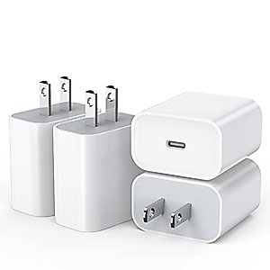 [4 Pack] Fast iPhone Charger Block,Fast Apple Charger iPhone 20W USB C Wall Charger Power Adapter Plug iPhone Charger Fast Charging for iPhone14/13/12 Pro/Pro Max,iPad/AirPods,Samsung/Pixel and More