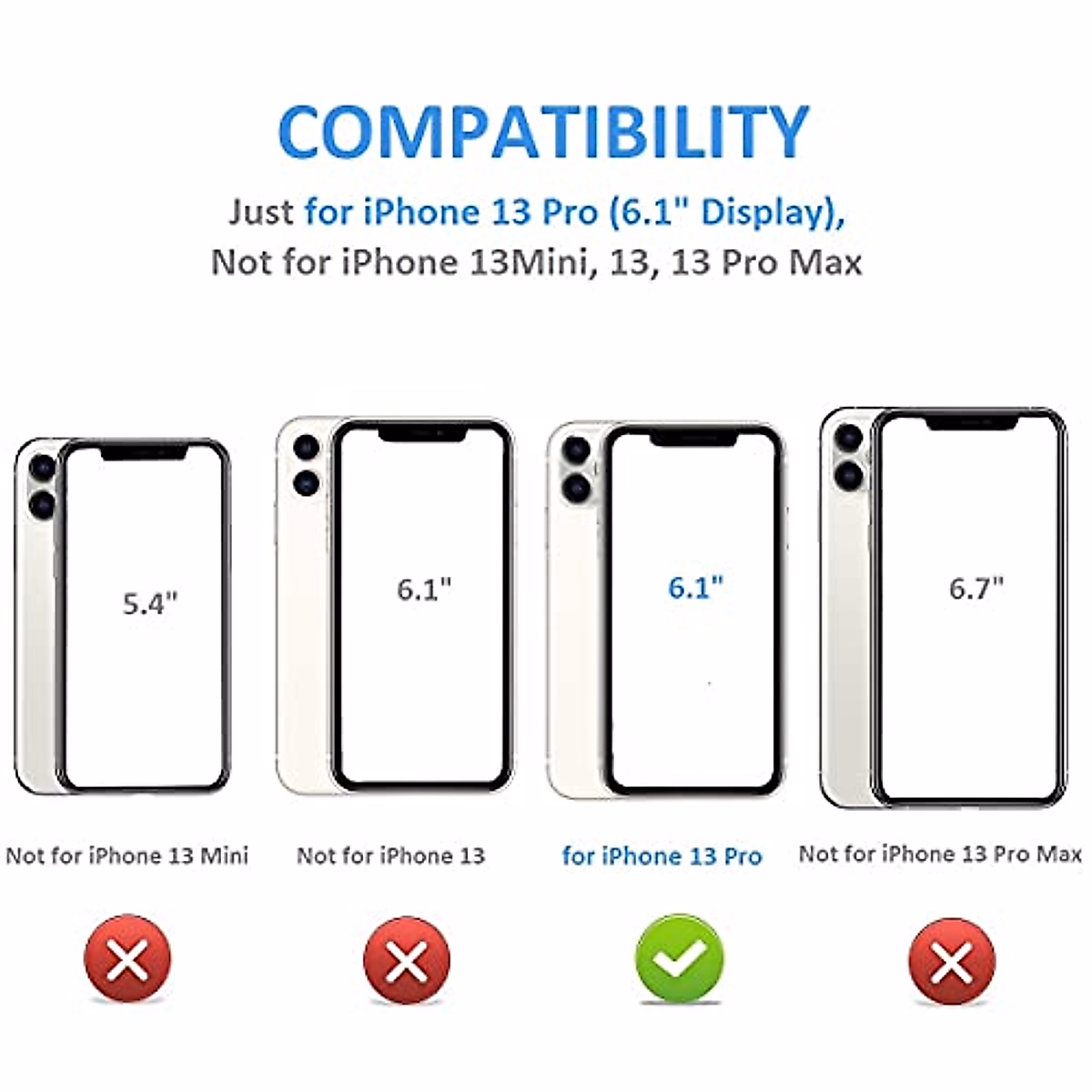 ONETOP Compatible with iPhone 13 Pro Wallet Case with Card Holder, PU Leather Kickstand Card Slots Case, Double Magnetic Clasp Durable Shockproof Cover 6.1 Inch(Brown)