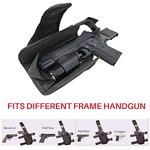 Left Handed Leg Holsters for Pistols, Drop Leg Holster Thigh Gun Holster for Men, Airsoft Pistol Holster Adjustable Tactical Leg Harness for Large Medium Pistols