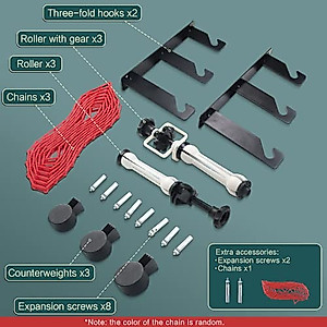 Backdrop Wall Mount, ZBWW Backdrop Roller System, Photography 3 Roller Wall Mounting for Photo Studio, Living Streaming