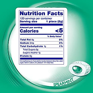 Mentos Pure Fresh Sugar-Free Chewing Gum with Xylitol, Spearmint, 120 Piece Bulk Resealable Bag (Pack of 1)