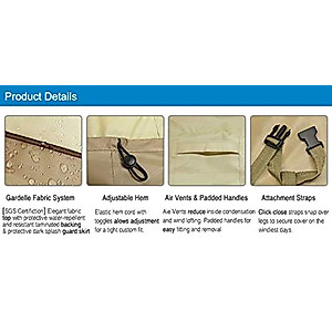 Home Dreams Co. Outdoor Patio Heater Cover, Round Floor Stand Design, Heavy Duty 600D Waterproof Fabric, Grey