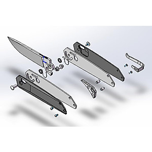 Cohesion Pocket Knife for Men and Women, EDC Knife with Pocket Clip, Folding Knife Utility Knife for Outdoor Camping Hiking