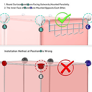 BRIAN & DANY Portable Wardrobe Closet for Hanging Clothes, Bedroom Armoire with Doors, Modular Cabinet for Space Saving, Ideal Storage Organizer Cube for Books, Toys, Towels (8-Cube), Pink