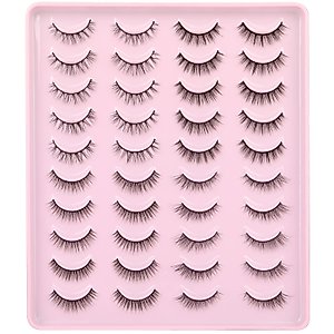 Natural Lashes Wispy Faux Mink Eyelashes Natural Look 4 Style Kiromiro False Lashes 3D Fluffy Strip Lashes Pack