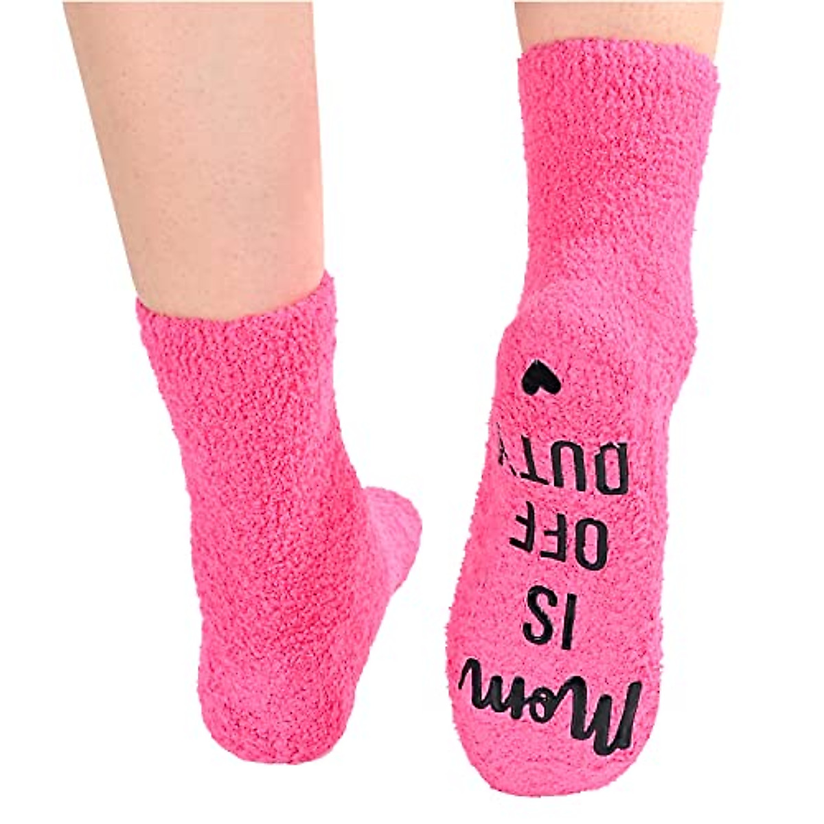 HAPPYPOP Women Funny Silly Crazy Fuzzy in Cupcake Packaging, Gifts Her Socks, Mom Dark Pink, Medium