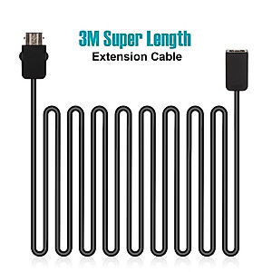 NES Classic Controller Extension Cable 3M / 10ft (2-Pack), i-Kawachi SNES Extension Power Cord for Super Nintendo SNES Classic Edition Controller (2017) and Mini NES Classic Edition (2016), Wii, Wii U