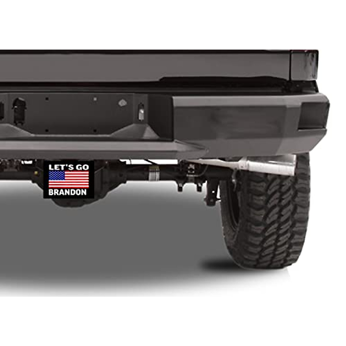 Rogue River Tactical Funny Chant Let's Go Brandon Trailer Hitch Cover Plug Great Gift Idea