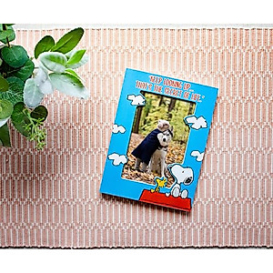 Silver Buffalo Peanuts Snoopy Woodstock Keep Looking Up Photo Picture Frame, Blue, 4 x 6 Inches