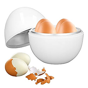 Egg Cooker with 4 Egg Capacity Microwave Hardboiled Egg Maker Compact Design ABS Material Egg Boiler Steamer for Home Use Hard Boiled Eggs