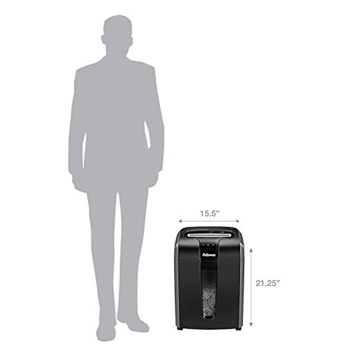 Fellowes Powershred 73Ci 100% Jam Proof 12-Sheet Cross-Cut Paper and Credit Card Shredder