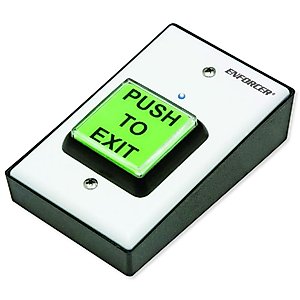 Seco-Larm SD-862T-GWSQ Wireless Desktop Transmitter, 315Mhz Operating Frequency, Range Up to 250ft (76m), Over 68 Billion Possible Codes, ABS Plastic Single-Gang Plate, Green 2" Square Button