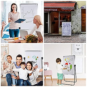 Dry Erase Board with Stand, Double Sided Magnetic Whiteboard, 24 x 36 Portable Height Adjustable White Board with Aluminium Frame