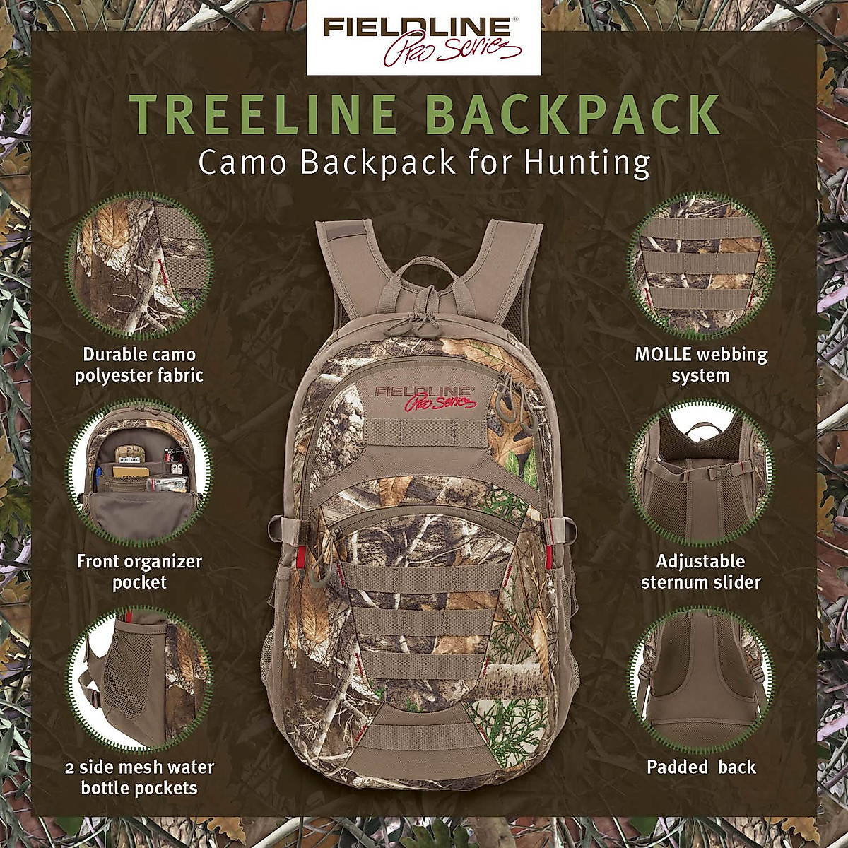 Fieldline Pro Series Treeline Daypack, Realtree Edge