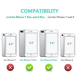 for iPhone 7 Plus/8 Plus Wallet Case with Card Holder,OT ONETOP Premium PU Leather Kickstand Card Slots Case,Double Magnetic Clasp and Durable Shockproof Cover 5.5 Inch(Rose Gold)