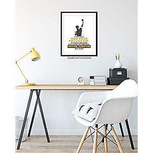 It Ain’t About How Hard You Can Hit - Rocky Balboa Quote - 8x10 Unframed Boxing Wall Decor Art Print On A White Background - Great Inspirational Gift For Boxers And Athletes