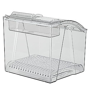 Restaurantware Met Lux 1.6 Gallon Food Storage Container, 1 Airtight Treat Box - With Scoop, Holds Up To 25 Cups, Clear Plastic Cereal Container With Lid, For Kitchen Or Pantry Organization