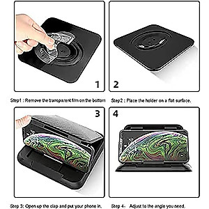 Leaflai Silicone Car Dashboard Phone Holder Mount, Anti-Slip Car Phone Mount Silicone Car Pad,Non Slip Phone Pad for Car Compatible with iPhone 14 Samsung Galaxy Android Smartphone, GPS