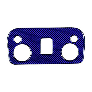 YAMUDA Compatible with 1PCS Carbon Fiber Sticker Car Roof Lamp Reading Lamp Panel Decoration Sticker for Ford Mustang 2015 2016 2017 2018 2019 2020 2021(Blue)