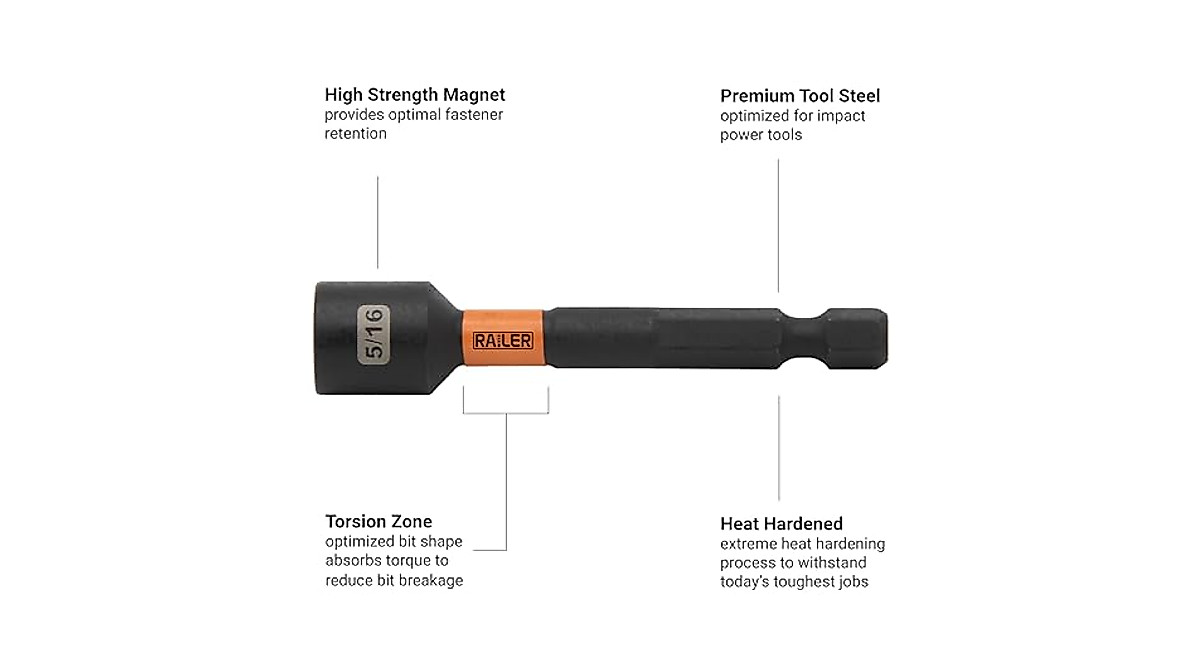 Railer Nut Driver Set - Premium 5-Piece S2 Steel Kit