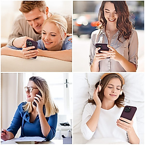 CALOOP Slim-Fit for iPhone 13 Pro Max Case,Skin Soft Liquid Silicone,Sturdy Hard Frame Shockproof Cover with Anti-Scratch Microfiber Lining,Full Protection for Screen and Lens,6.7 inch,Wine