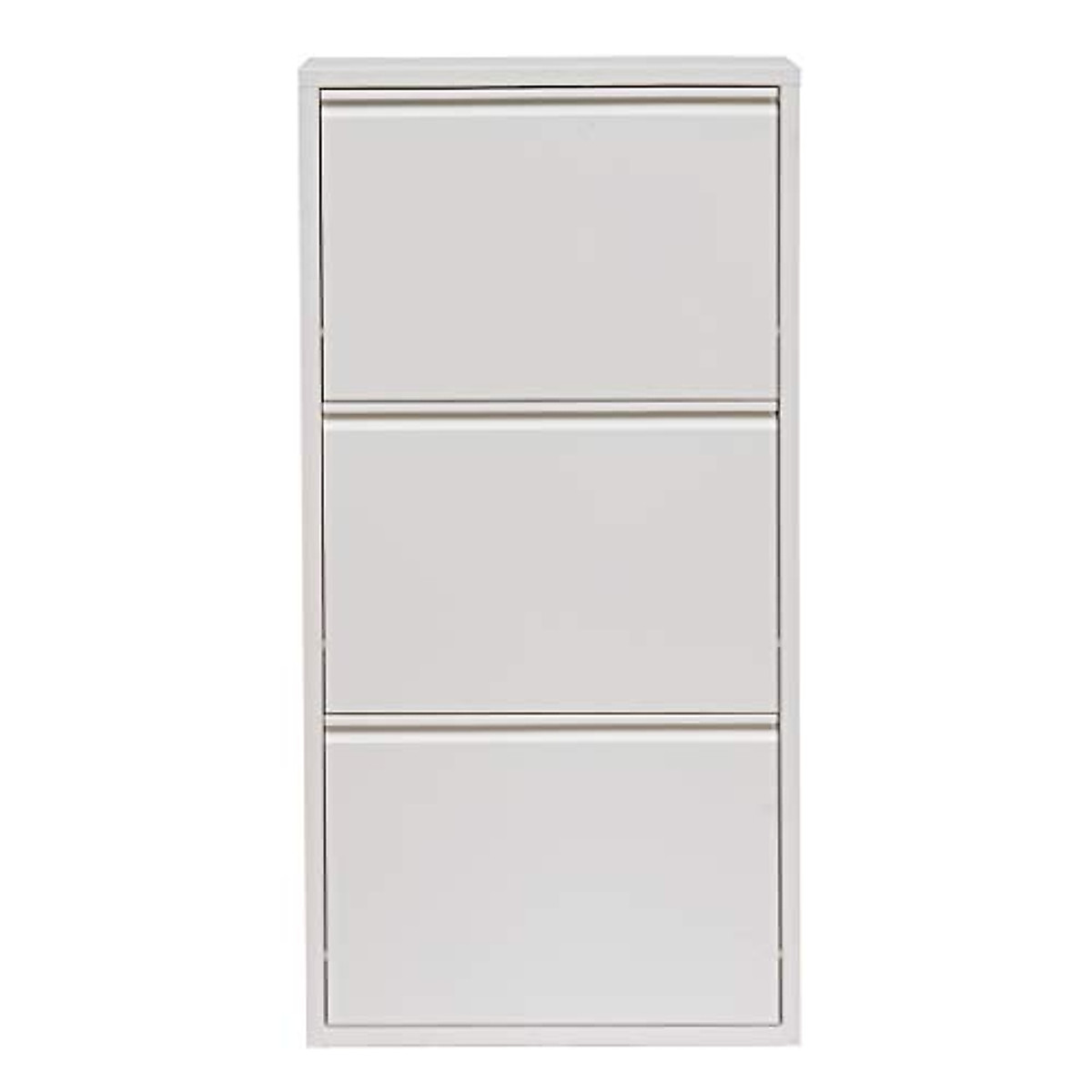 Mabel Home Modern 3 & 4 Drawer Shoe Cabinet, 3-4Tier Shoe Rack Storage Organizer, (White) (3 & 4Tier) (3 Tier)