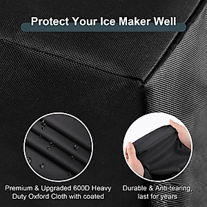 FlexiDapt Ice Maker Cover, Universal Waterproof Shield for Countertop Appliances in Home, Garage and Office, Black
