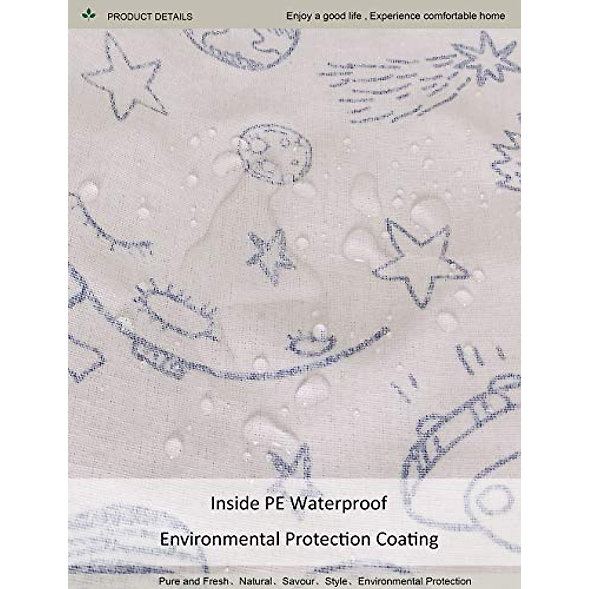 ONOEV Rectangular Folding Laundry Basket, waterproof Canvas Basket,gift basket,Suitable for children's room,Office,Clothes,Toys Storage (Blue Planet)