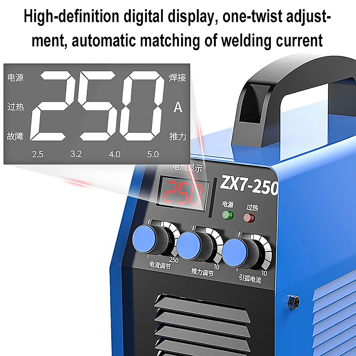 QWEASDF Welder, Welding Machine, A Full Set of Accessories for Household 220v Inverter Automatic Industrial-Grade Portable Welding,1