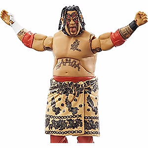 WWE MATTEL Umaga Royal Rumble Elite Collection Action Figure with Authentic Gear & Accessories, 6-in Posable Collectible Gift for Fans Ages 8 Years Old & Up,Multicolor