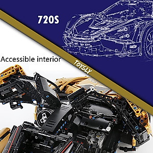 TOYSLY Technique Building Block Set for Adults, Model Cars Kits to build and 720 MOC Building Kits and Engineering Toy for teens, 1:8 Scale Race Car Model (3149 PCS)