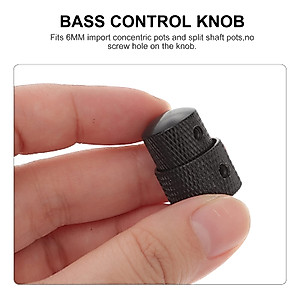 HEALLILY Dual Concentric Control Knobs Stacked Knobs Guitar Volume Tone Control Dome Knobs for Electric Guitar Bass Black