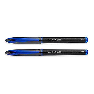 uni-ball AIR Rollerball Pens, Fine Point (0.7mm), Blue, 2 Count