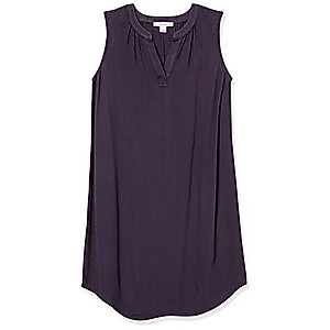 Amazon Essentials Women's Sleeveless Woven Shift Dress, Navy, XX-Large