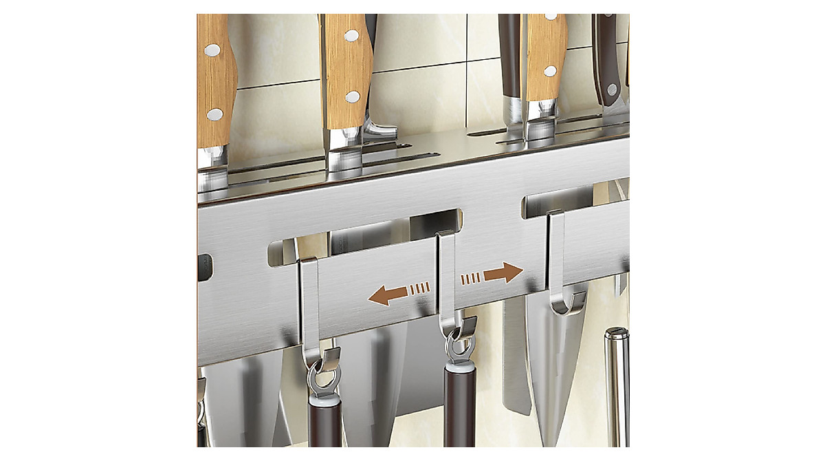 Camidy Stainless Steel Knife Holder - Wall-Mounted & Durable