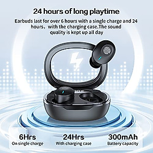 ibxShow Headphones Wireless Bluetooth True Wireless Earbuds LED Power Display Earphones with Wireless Charging Case IPX5 Waterproof in-Ear Earbuds
