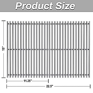 SHINESTAR Grill Grates for Weber Genesis Silver A, Spirit E-210, Spirit 500, Spirit 200 Series(Side-Mounted Control), 15 x 11.3 Inch, 2-Pack