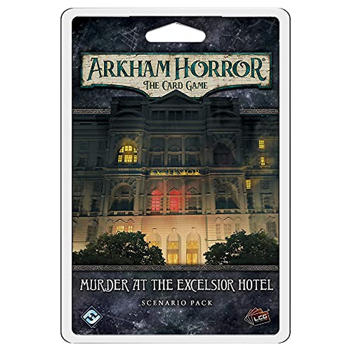 Arkham Horror The Card Game Murder at the Excelsior Hotel SCENARIO PACK | Horror Game | Cooperative Mystery Card Game | Ages 14+ | 1-4 Players | Avg. Playtime 1-2 Hours | Made by Fantasy Flight Games