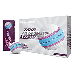 TaylorMade Golf Tour Response Stripe Ball Blue/Pink Dozen