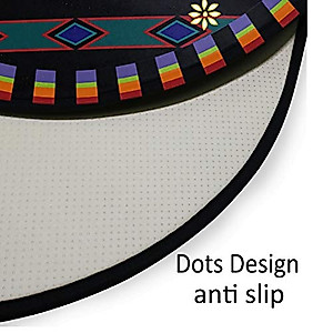 Skull Music Band Round Area Rug Soft Non Skid Easy Clean 3ft Area Carpet Day of The Dead Circle Floor Mat for Living Room Kitchen Bathroom