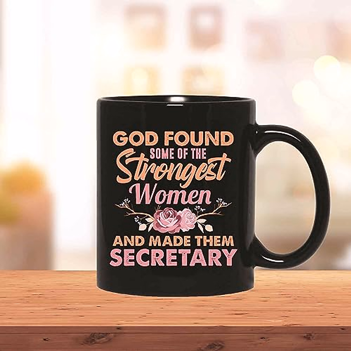Inspirational Gift Unique Secretary Gifts For Strong Women - For Gods Chosen - 11oz 15oz Black Coffee Mug