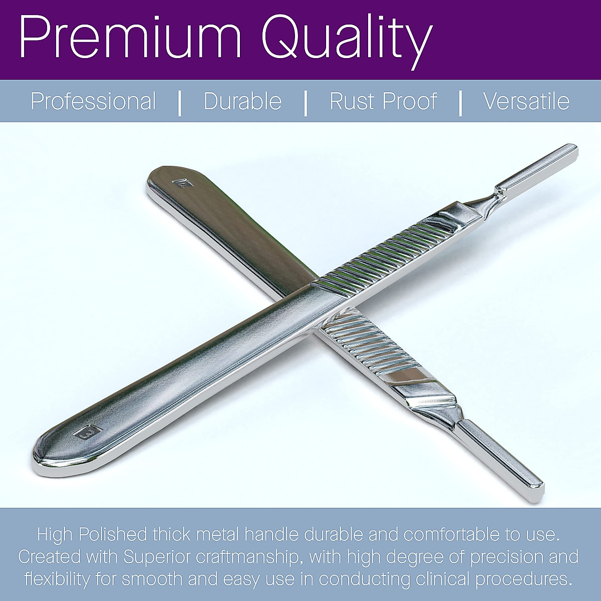 Pack of 2 Scalpel Handles #3 + 10r Blades Dermaplaning kit 10r Blades Set