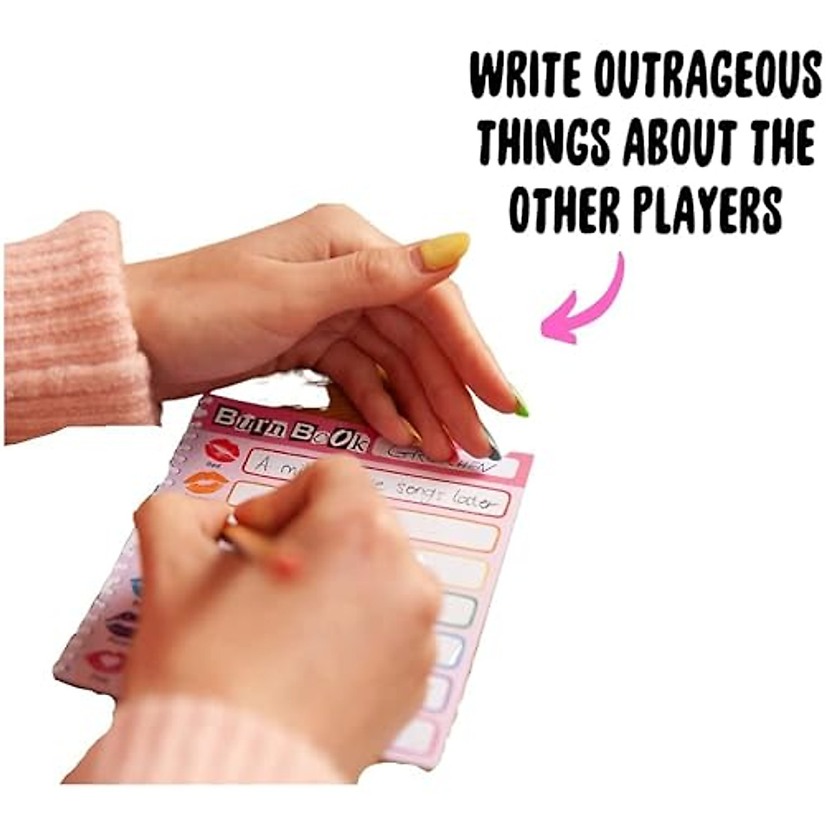 Mean Girls Burn Book Party Card Game Family Board Game Based on The Comedy Movie, for Adults and Teens Ages 14 and up