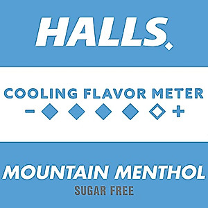 HALLS Relief Mountain Menthol Sugar Free Cough Drops, Economy Pack, 12 Bags of 70 Drops (840 Total Drops)