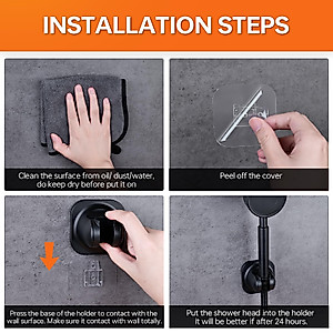 Matework 16 Inch Adjustable Shower Extension Arm with Diverter, G1/2 Universal Thread Rain Shower Head Extension Arm, Shower Extender with Lock Joints, Matte Black Flexible Height & Angle