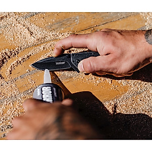 Kershaw Cryo Blackwash (1555BW); Rick Hinderer Design Drop Point Pocket Knife; SpeedSafe Assisted Opening with Flipper or Thumbstud; 4-Position Deep-Carry Pocketclip; Lanyard Hole; Frame Lock; 4.1 oz